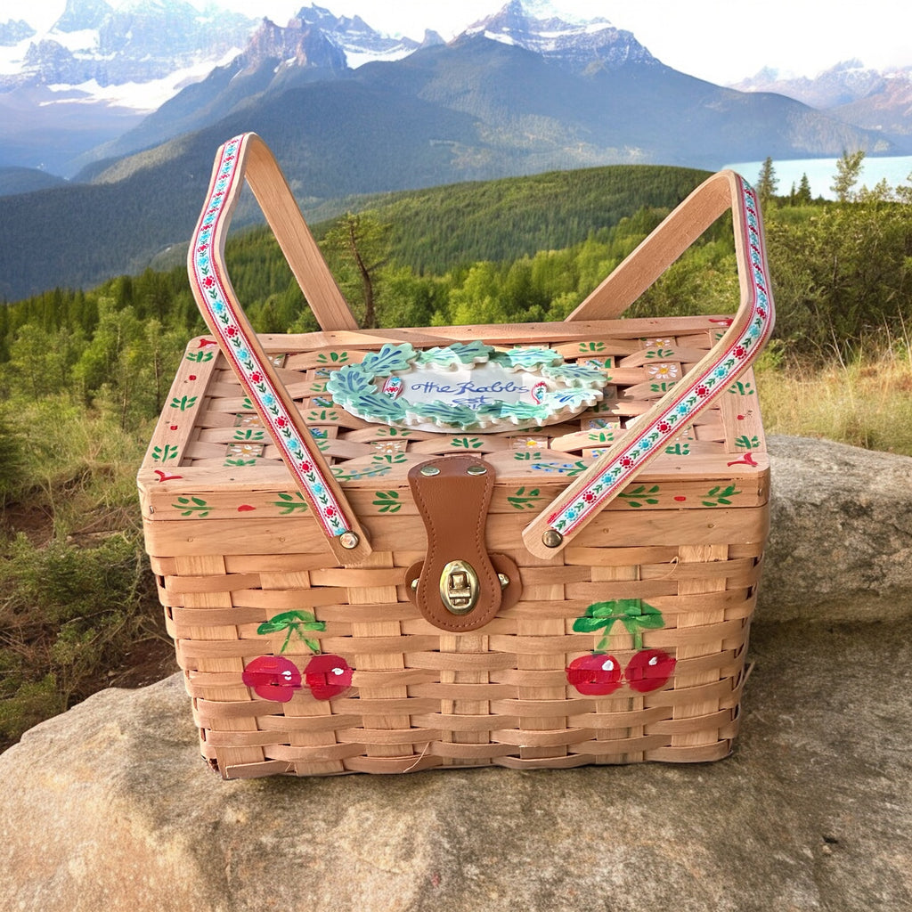 Handpainted Picnic Basket | Handmade from Tricia Lowenfield Design