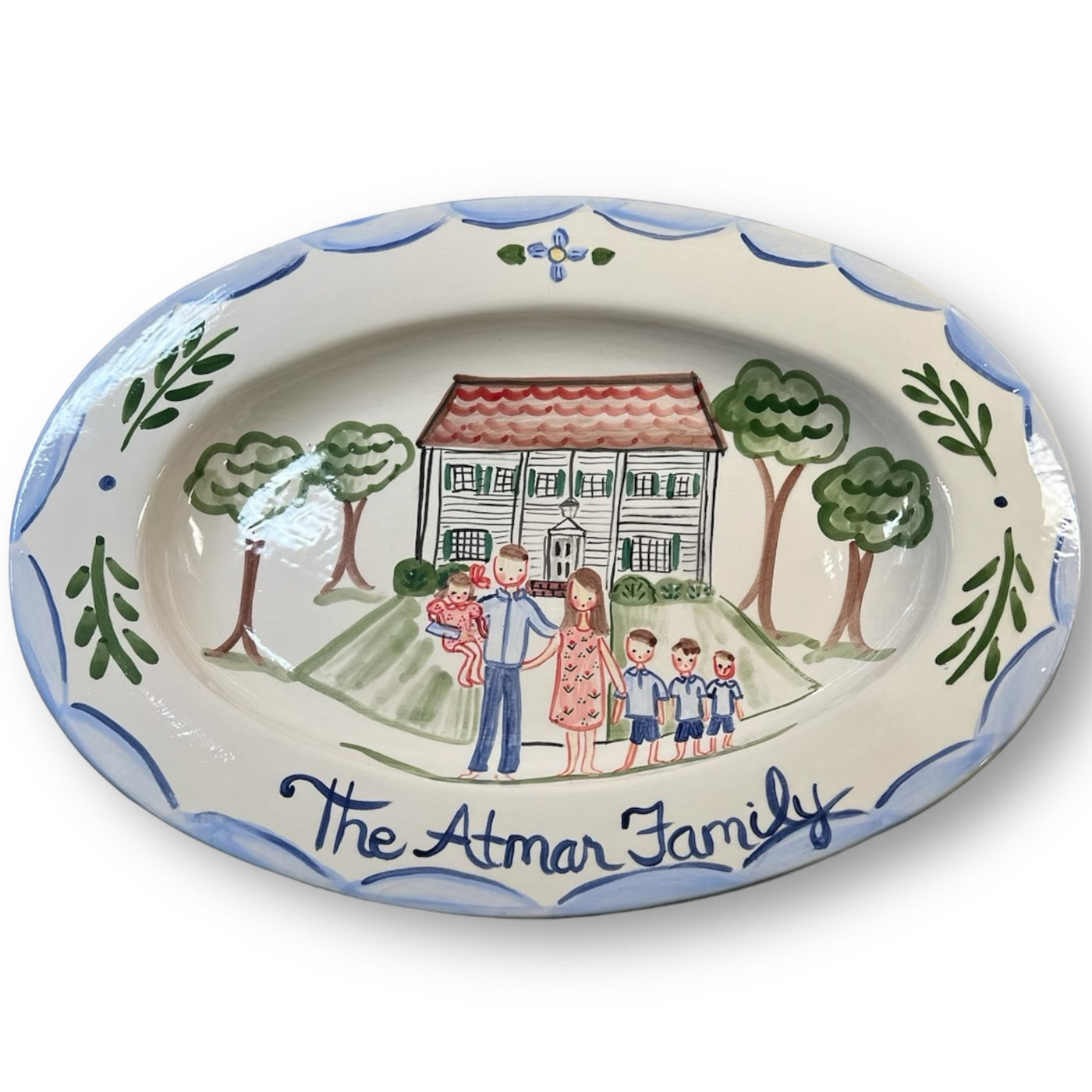 Large Custom Platter - Family (Full Color) | Tricia Lowenfield Design