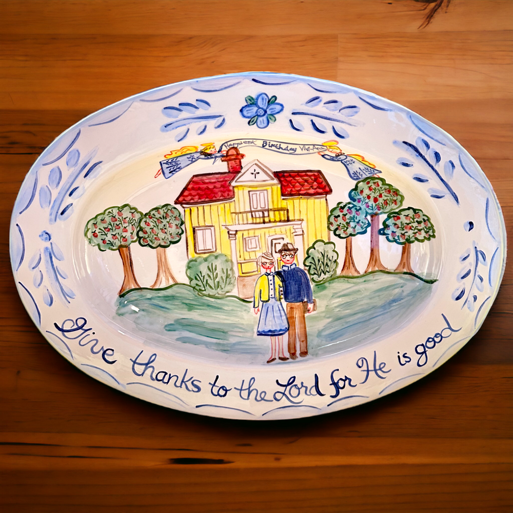Large Custom Platter - Family (Full Color) | Handmade Platter from ...