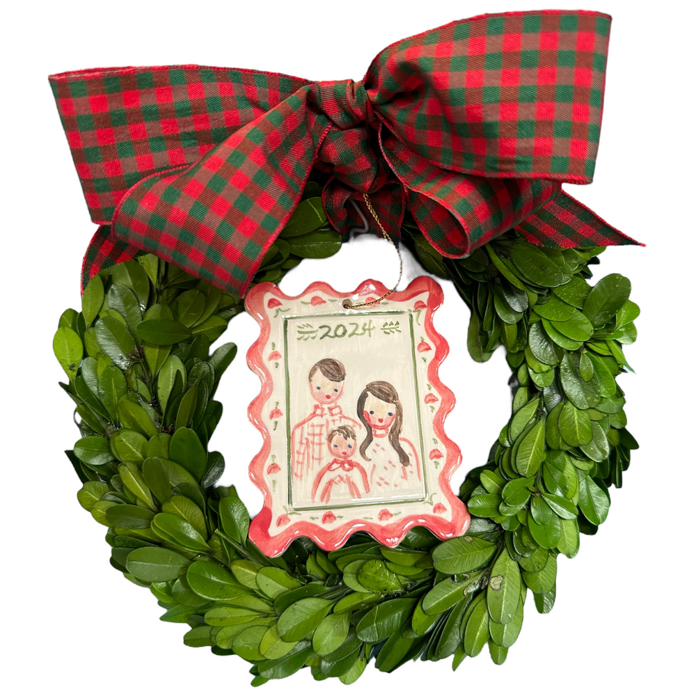 Postage Stamp Christmas Ornament - Red Border Color | Tricia Lowenfield ...
