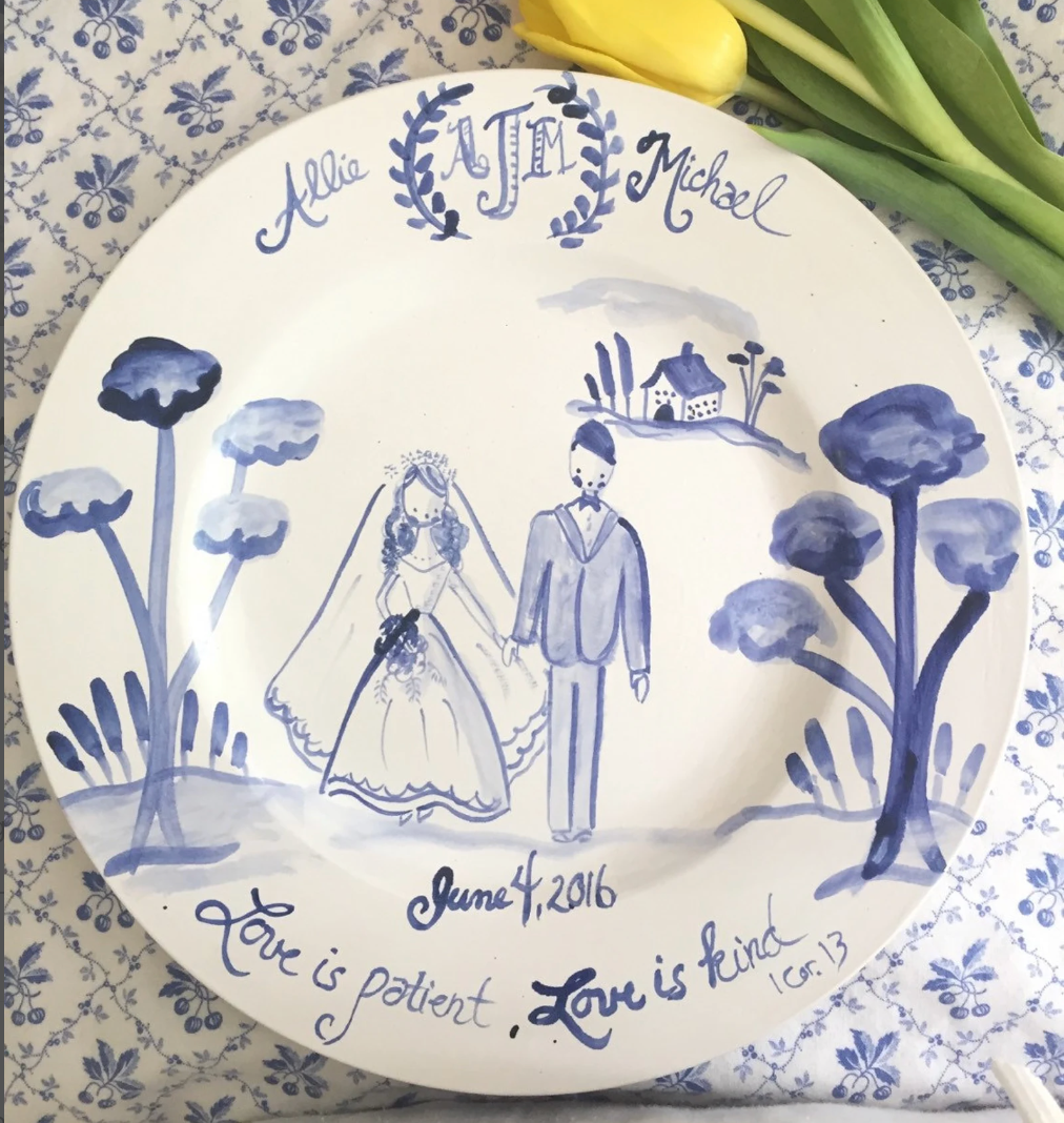 Wedding Plate 10" | Handmade Wedding Plate from Tricia Lowenfield Design