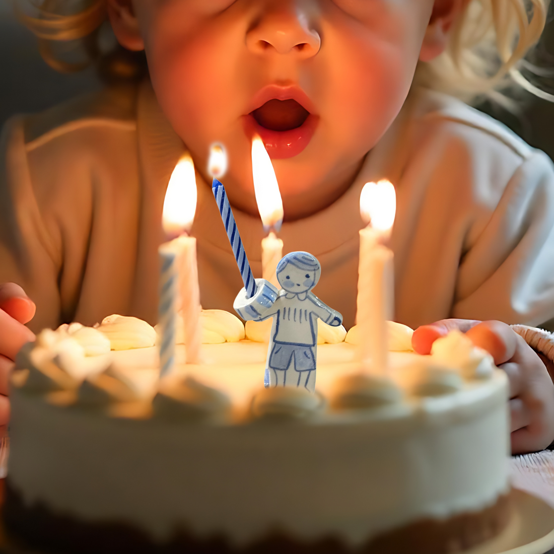 Cake Topper - Boy (Blue/white) | Tricia Lowenfield Design