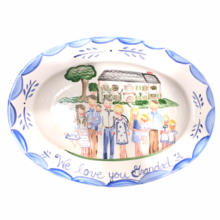 Large Custom Platter - Family (Full Color) | Handmade Platter from ...