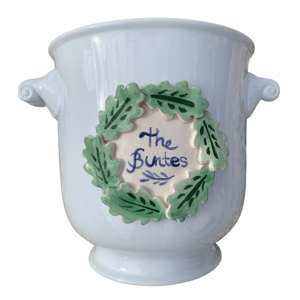 Cache Pot with Crest | Handmade from Tricia Lowenfield Shop